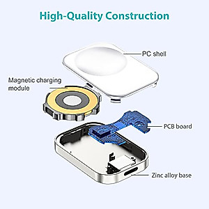 [2023 Upgraded Zinc Alloy] Mixfly Compact Portable Travel Watch Charger for Apple Watch, Compatible with All Apple Watch Series 8 7 6 5 4 3 2 1 SE