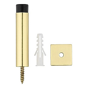 National Hardware N830-528 Reed Door Stop, 3", Brushed Gold with Matte Black Tip