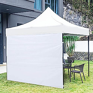Ontheway Sunwall for 10x10 Pop up Canopy, Instant Canopy Tent Sidewall, 1 Pack Sidewall Only (White)