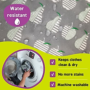 Tidy Tot- Spare Baby Bib for Bib & Tray Kit - Mess Proof Long Sleeve Smock Attaches to Feeding Mat - Waterproof Bib – Machine Washable. Fits Babies and Toddlers 6-24 months - Apple