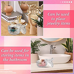 Tanlade 8 Pcs Glass Candy Jar with Lid Halloween Candy Bowl with Lids Crystal Candy Jar with Cover Cute Snack Candy Dish for Halloween Home Party Wedding Decoration, 260ml/ 9oz(Clear)