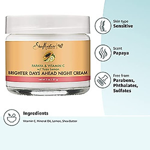 Sheamoisture Night Cream For Dull, Uneven Skin Papaya and Vitamin C Skin Care Moisturizer 2 oz