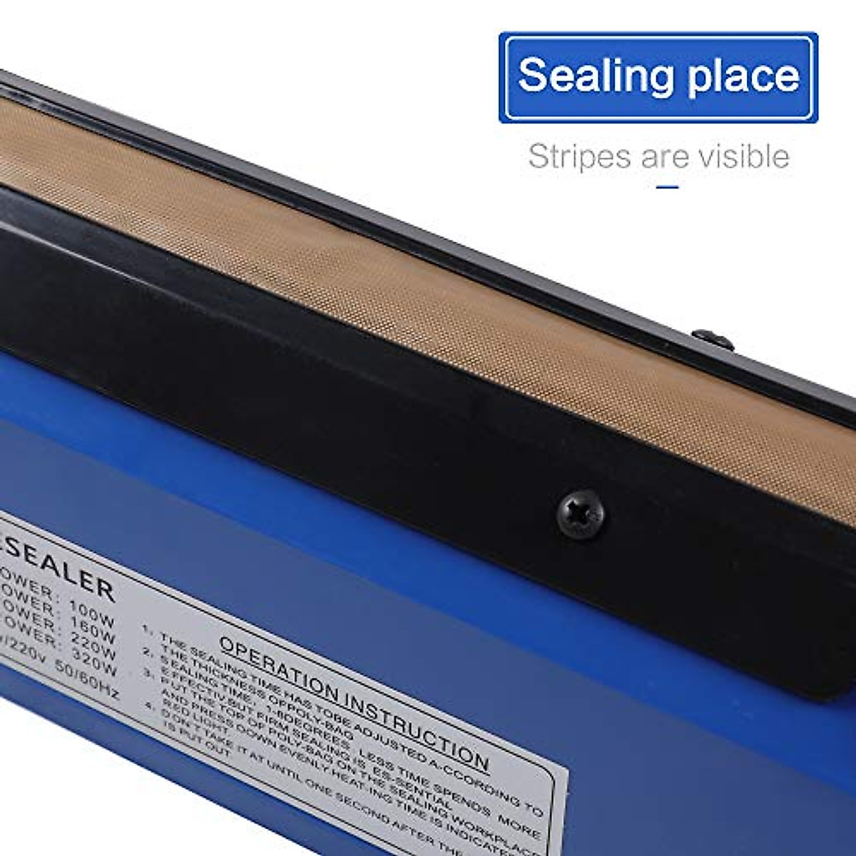 Boshen 8 Inch Impulse Heat Sealer Poly Mylar Plastic Bag Sealer Manual Heat Sealing Machine Home Restaurant Food Snacks Storage Manual Packaging Machine (8 inch 200mm)