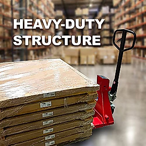 PEC Pallet Jack Forklift with Build-in Scale, 5000lbs Capacity Weighing, 48" Standard Fork, Fully Assembled for Heavy-Duty Industrial and Warehouse (Without Printer)