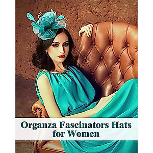 6 Pcs Fascinators Hat Tea Party Headwear Ribbons Feathers Women Hat Flower Mesh Headband Wedding Flower Hair Clip for Party Wedding Carnival