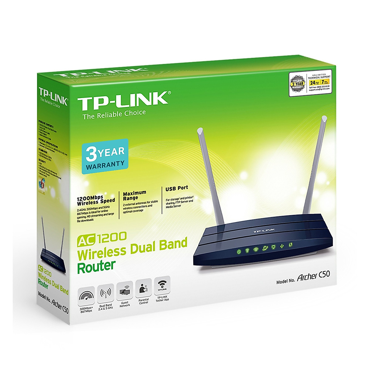 TP-LINK AC1200 Wireless Dual Band Gigabit Router