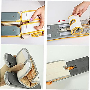 Floor Cleaner Mop 2pcs Cleaning Mops Push Mop Cloth Mop Accessories Double Sided Mop Cloth Flat Grey Flat Pad Floor Mops Dust Cloth Cleaning Tool Mop for Wood Floors