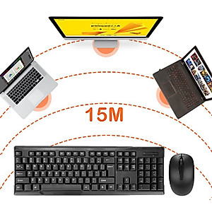 Mechanical Keyboard and Mouse Combo, Wireless Waterproof Mute Gaming Keyboard and 2.4Ghz 1600 DPI Gaming Mouse, for Mac/Windows/PC Gaming
