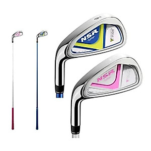 #7#9 Junior Golf Club Irons, Left Handed Kids Golf Clubs, Boys Girls Golf Irons (Blue,#7 (5-8 Y))