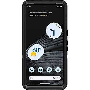 OtterBox Google Pixel 7 Pro Defender Series Case - BLACK, rugged & durable, with port protection, includes holster clip kickstand