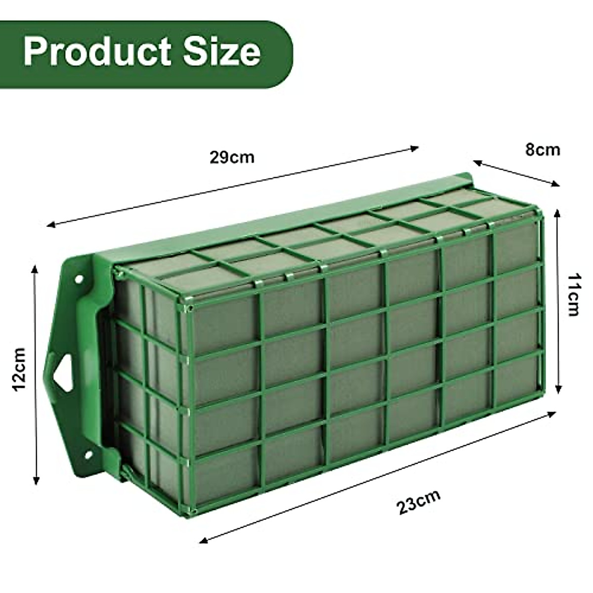 HongWay 4 Pieces Floral Foam Cage Flower Holder with Floral Foam for Fresh Flower Arrangement and Wedding Holiday Decorations