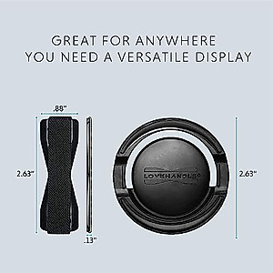 LOVEHANDLE Cell Phone Holder and Grip 360 Mount and Grip - Car Mount for Smartphones and Mini Tablets with 360 Rotation Technology - Combo Pack (Black Grip and Mount)