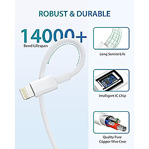 iPhone Charger, 25W USB C Charger Dual Ports USB Type C Fast Charger with 3FT 20W USB C to Lightning Cable MFi Certified Type C PD Charger for iPhone 14/13/12/12 Pro/12 Pro Max/11/11 Pro/XS Max/XR/X/8