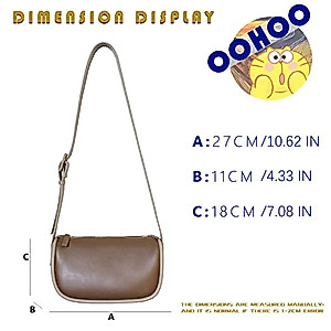 OOHOO Crossbody Messenger Bag for Women Wallet Purses Satchel Shoulder Bags Wristlet Clutch Handbags with Adjustable Strap