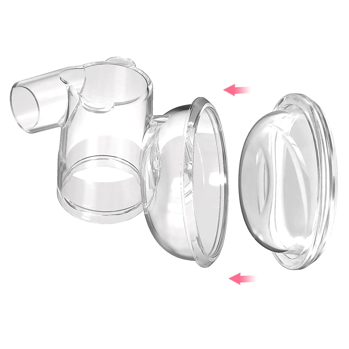 Aidmom Breast Pump Cup, Duckbill Valves, Membrenes, Flange Replacement Compatible with Aidmom All Models of Breast Pumps S9 S10 S12 Pro (2 Valves)