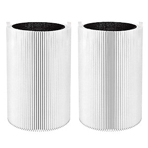 Blue Pure 411 Replacement Filters for Blueair Blue Pure 411, 411+, 411 Auto and Mini Air Purifier, Include 2 Particle and 2 Activated Carbon