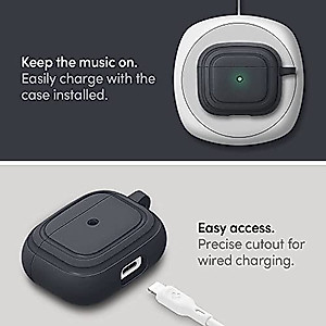 CYRILL Airpods 3 Generation Case Cover Wave Stone Designed for Airpods 3 Generation Case (2021) - Dark Gray