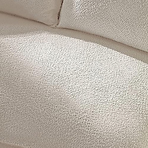 Left-Facing Cloud Curved Sofa Boucle Sectional Couch with Extra Wide Chaise Lounge and Pillows, Luxury Minimalist L-Shaped Leisure Sofá, 6-Seat Oversized Sofa&Couches for Living Room Apartment