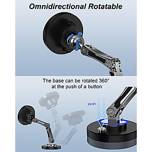 iAXBi Magnetic Car Mount Charger for MagSafe, 15W Wireless Fast Charger Phone Holder for Car with Adhesive, 360° Rotatable Zinc Alloy Handsfree Phone Stand