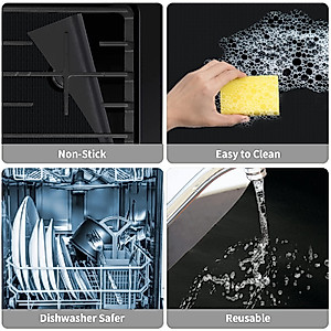 Ingcebo 3Pcs Stove Protector for Gas Range, Washable Reusable Stove Top Covers, Heat Resistant Gas Stove liners, Stove Burner Covers for Gas Stove Top