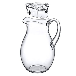 Amazing Abby - Bubbly - Acrylic Pitcher (72 oz), Clear Plastic Water Pitcher with Lid, Fridge Jug, BPA-Free, Shatter-Proof, Great for Iced Tea, Sangria, Lemonade, Juice, Milk, and More