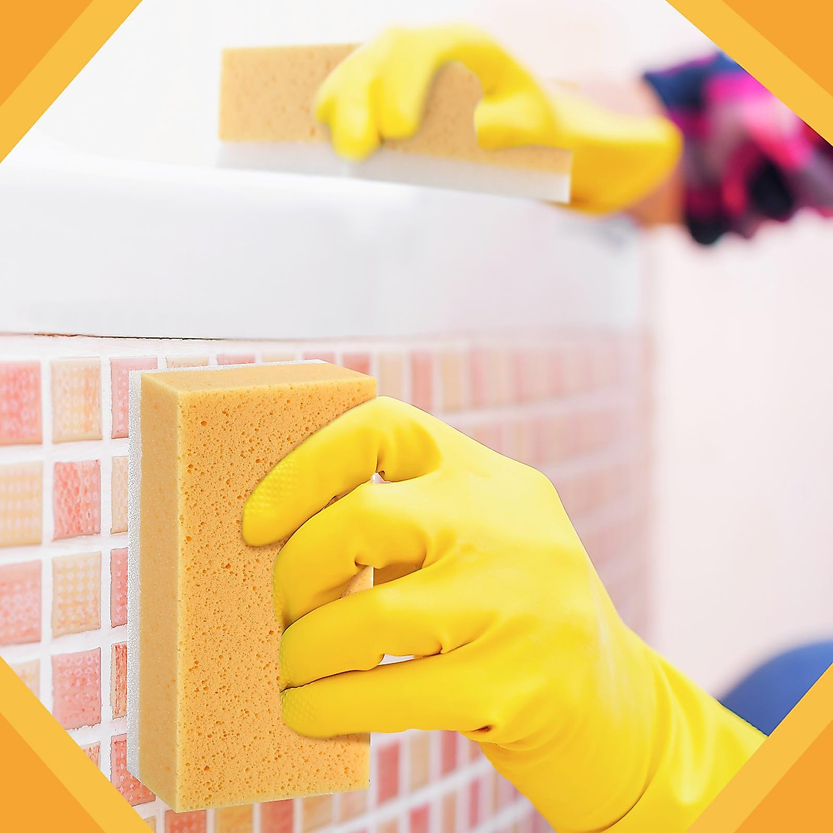 Gisafai 6 Pcs Drywall Sanding Sponge 9 x 4.5 x 3.1 Inch Sanding Blocks Drywall Washable and Reusable Drywall Sponge Sanding Blocks for Smoothing and Finishing Drywall Surfaces Tools