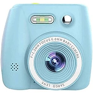 Jiaanu Children's Camera Best Birthday Gifts for Age 3-8Portable Children's Camera,Kids Digital Video Camera for (Color : Blue, Size : 16G)