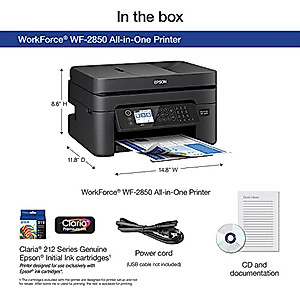 Epson Workforce WF-2930 Wireless All-in-One Printer with Scan, Copy, Fax, Auto Document Feeder, Automatic 2-Sided Printing and 1.4" Color Display