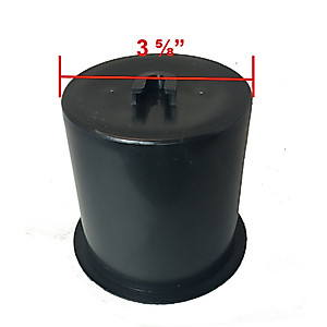 FR Universal Replacement Plastic Cup Holder, Black, 3 5/8" Diameter