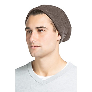 Fishers Finery Men's 100% Pure Cashmere Slouchy Beanie (Cappuccino)