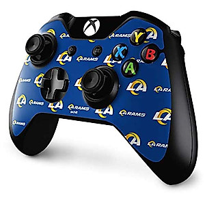 Skinit Decal Gaming Skin Compatible with Xbox One Controller - Officially Licensed NFL Los Angeles Rams Blitz Series Design