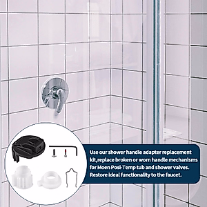 116653 Shower Handle Adapter Kit, Compatible with Moen Posi-Temp Single Handle Tub & Shower Faucet Valve Cartridge, Shower Handle Replacement Accessory