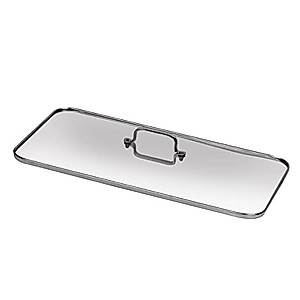 Baumann Living Indoor Smokeless Grill 1500W with Smart LED Touch Screen, Tempered Glass Lid, 2 Removable Ceramic Nonstick Grill & Griddle Plate, in a Sleek Design with Brush Chrome Finish..