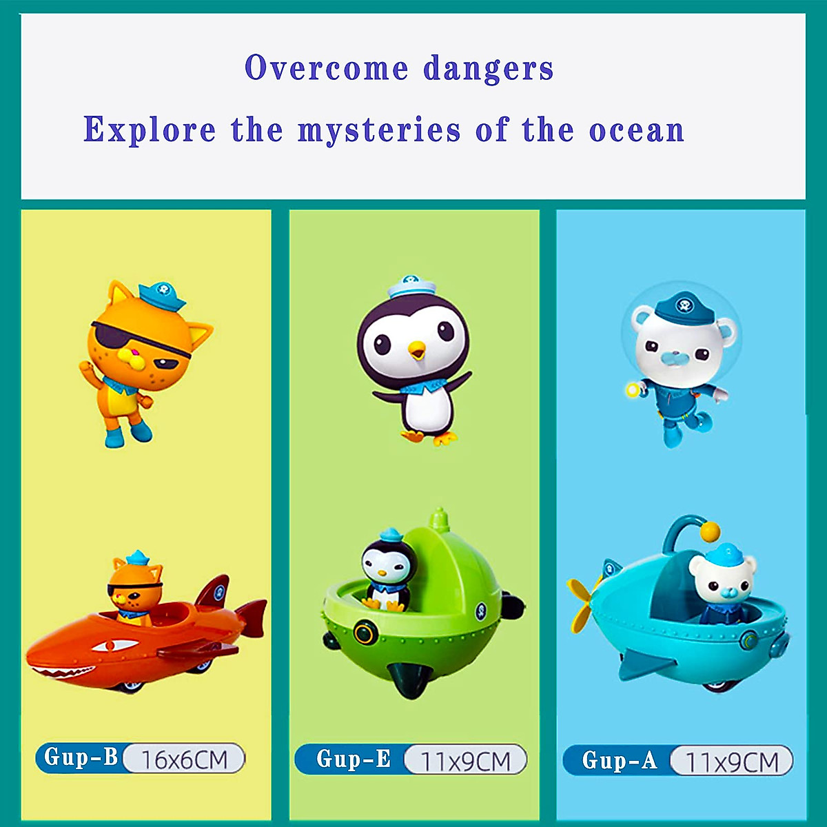 Crasoldiers GUP Toy, 3Pcs GUP Racers Vehicle Rescue Ship Pull Back,Gup-A|Gup-B|Gup-E, Gup Speeder Includes 3 Vehicle and 3 Figure for Boys Girls Christmas Birthday Gifts (with Gift Box)