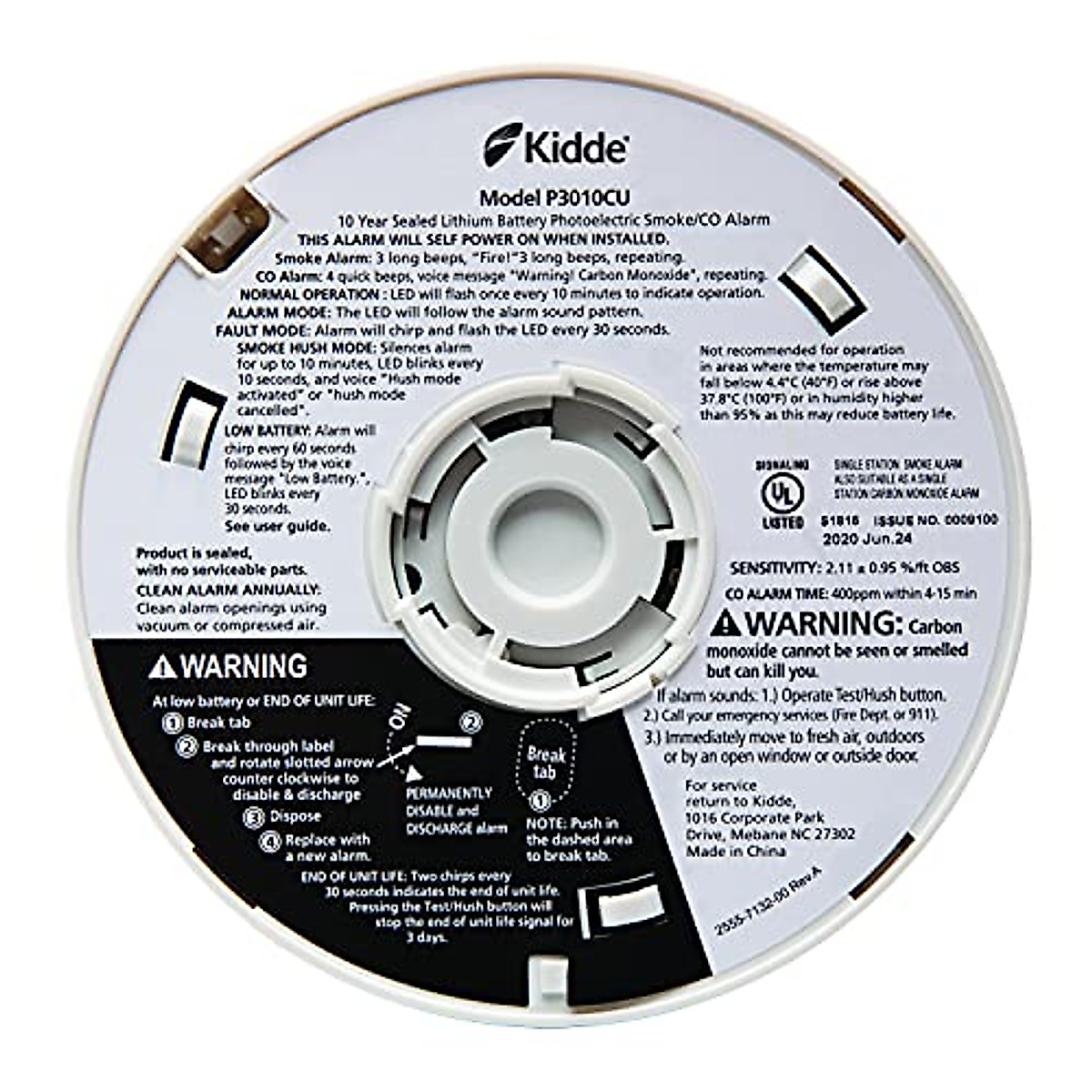 Kidde Smoke & Carbon Monoxide Detector, 10-Year Battery, Voice Alerts