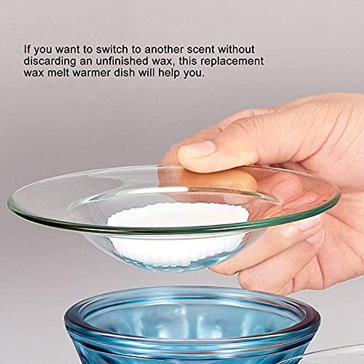 LYMGS 4.5" Replacement Oil Warmer Dish, 115mm Wax Melt Warmer Liner Round Glass Dish, Candle Warmer Bowl Plate Wax Tray for Scented Wax Aroma Therapy Lamp, 1 Pack