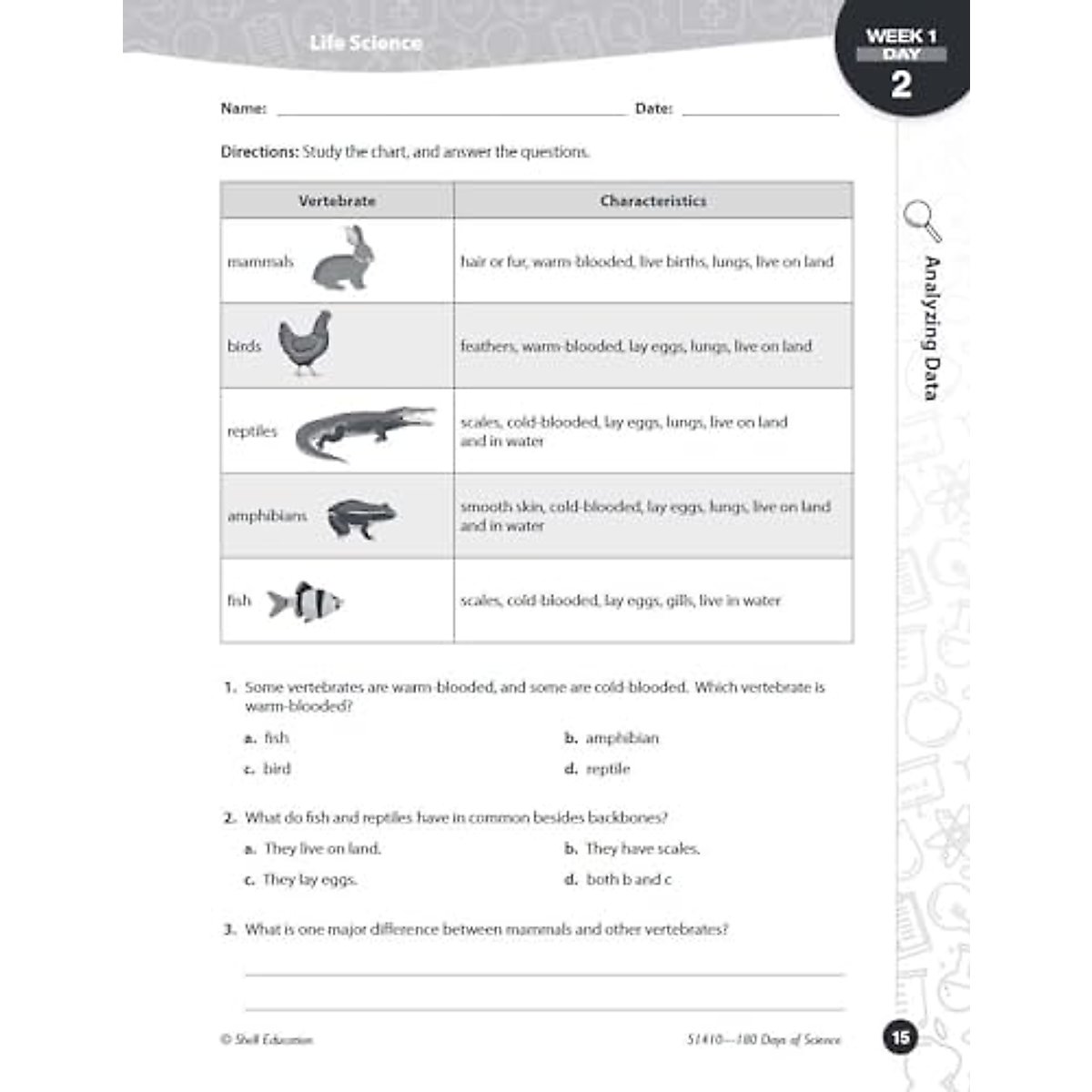 180 Days™: Science, Earth and Space Science for 4th Grade Practice Workbook for Classroom and Home, Cool and Fun Practice Created by Teachers (180 Days of Practice)