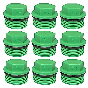 30 Pieces Male Threaded PPR End Cap Plugs Garden Irrigation Pipe Fittings Water Tubing Stopper for Preventing Leakage Clogging (3/4 inch)