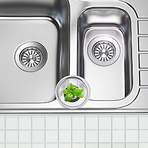 Veemoon 2pcs Filter Sink Drain Strainer Bathtub Drain Strainer Metal Strainer Tub Drain Stopper Tub Drain Plug Sink Strainer Stopper Food Stainless Steel Anti-Clogging Floor Drain