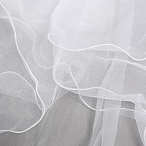 JIAHANG Bridal Veil Mouse Ear Bow Headband with Flowers, White Honeymoon Wedding Headpiece, Bachelorette Party Costume Headwear for Women Girls