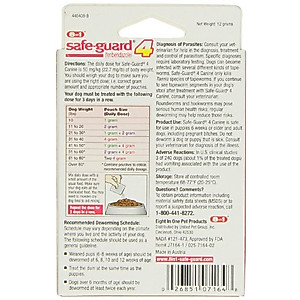 8 in 1 Safe Guard Canine Dewormer for Large Dogs, 4-Gram- 2 Pack ( 2 Pouches per Pack)