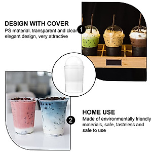 Hemoton Clear Dessert Cups 20pcs Disposable Dessert Cups Plastic Small Appetizer Cups Clear Cupcake Cups Sundae Cups DIY Tasting Shot Glasses with Lids for Snacks Mousse Parfaits Puddings