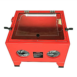 AutoForever 25 Gallon Bench Top Air Sandblasting Cabinet Sandblaster Blast Large Cabinet Air Sand Blaster w/Spray Gun Steel Best Gift for Christmas