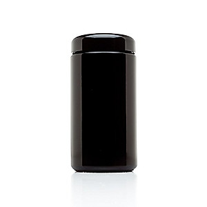 Infinity Jars 500 ml (17 fl oz) Tall Large Black Ultraviolet Glass Wide Mouth Screw Top Jar (1)