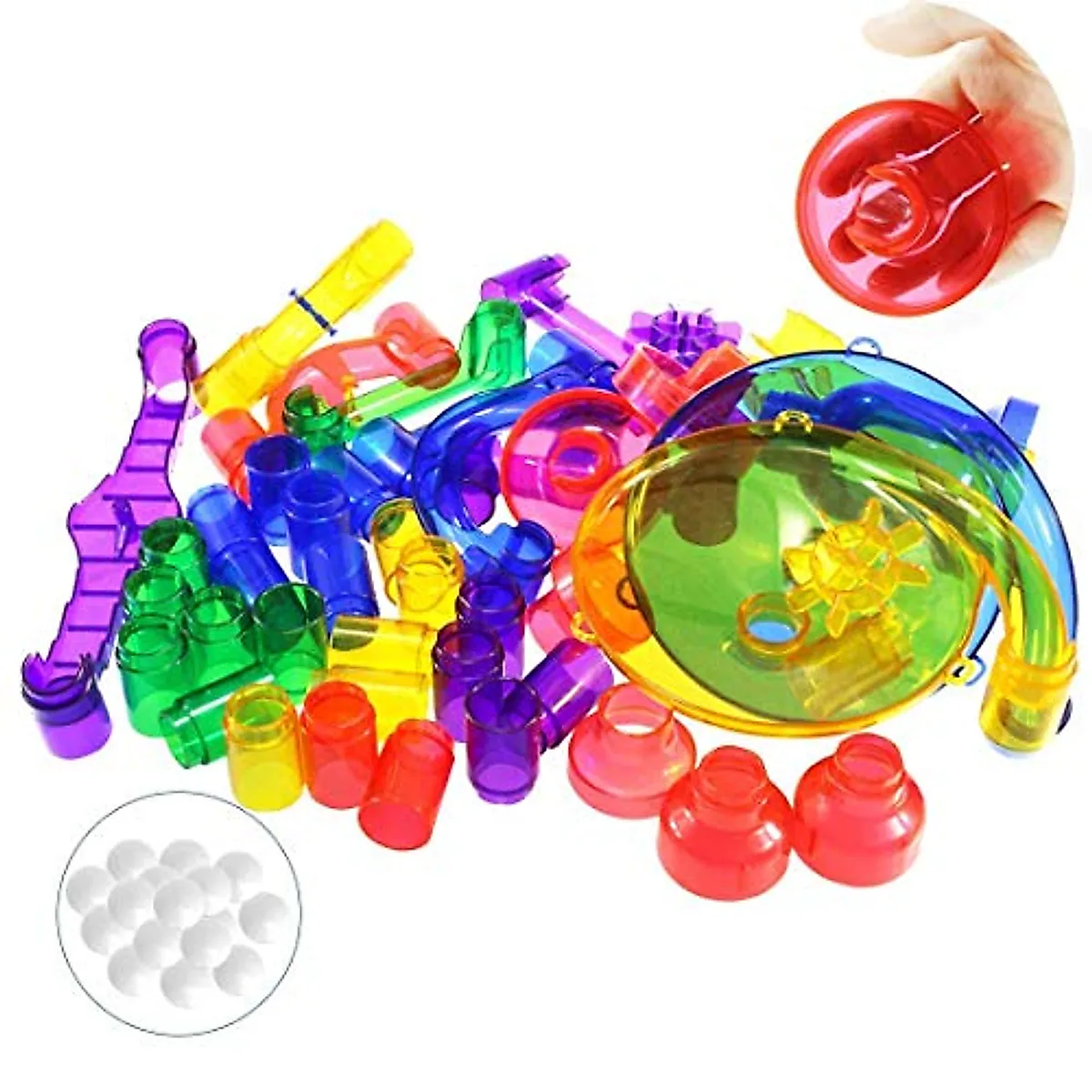 WTOR 216PCS Marble Run Super Set - Marble Maze Game Educational Learning Building Blocks Toys Gift for Boys Girls Kids Children