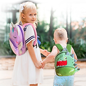 Svitbag Toddler Animal Cartoon Small Mini Backpack with Adjustable Straps for Boys and Girls - Travel Carrier for Toys, Crafts, Essentials - Unique Birthday Gift for 1-5-year-old (Unicorn)