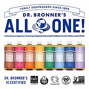 Dr. Bronner’s - Pure-Castile Liquid Soap (Lavender, 1 Gallon) - Made with Organic Oils, 18-in-1 Uses: Face, Body, Hair, Laundry, Pets and Dishes, Concentrated, Vegan, Non-GMO