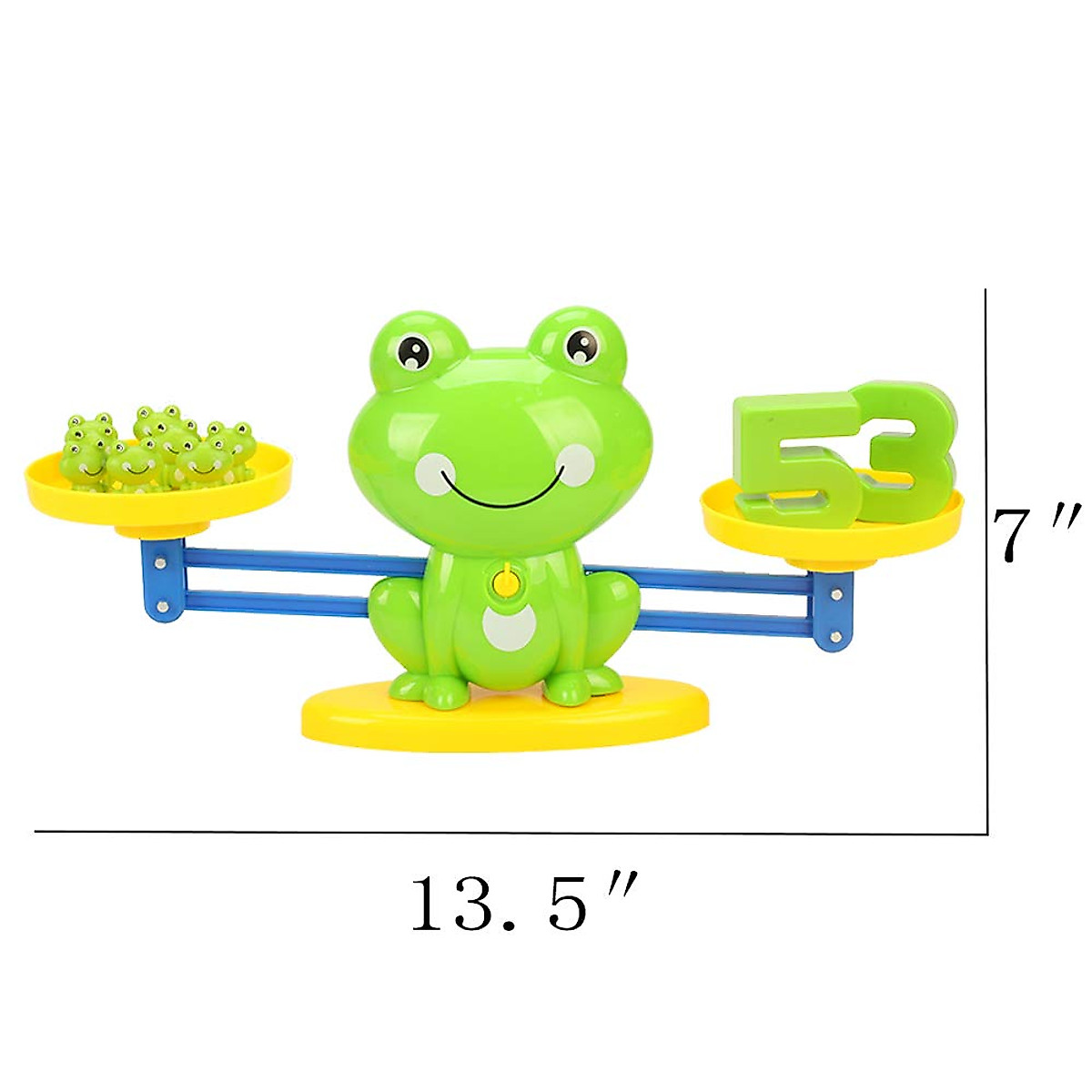 miYou STEM Math Toy Educational Balance Game and Counting Frog Set for School Kids Years 3 4 5 6 7