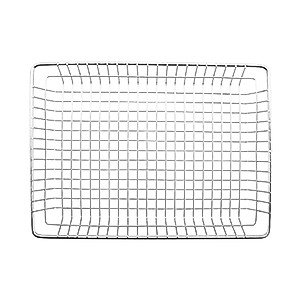 G.E.T. 4-835812 Metal Rectangular Wire Serving Tray, Stainless Steel