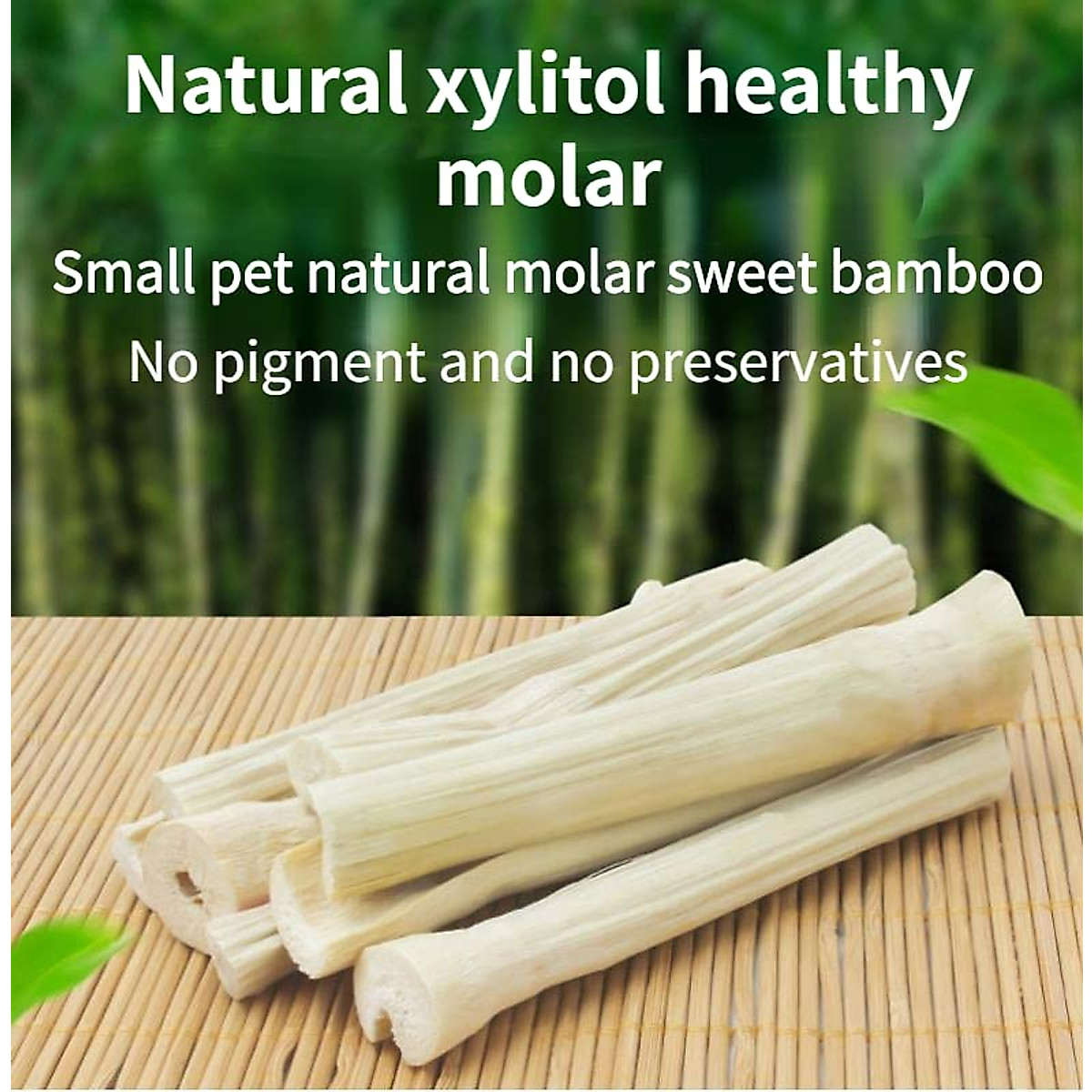 Sweet Bamboo Chew Sticks for Rabbits, Bunny Molar Treats Snack for Small Animals Hamster Chinchilla Guinea Pigs Rabbit Squirrel Natural Teeth Grinding Toys (500g/1.1lb)